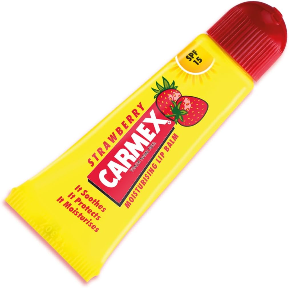 Carmex/ Strawberry Moisturizing Lip Balm 10g: كارمكس مرطب الشفاه بالفراولة | MS Choice